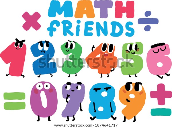 Set Funny Numbers Eyes Stock Vector (Royalty Free) 1874641717 ...