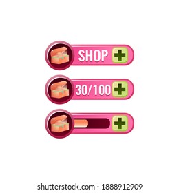 Set Funny Pink Game Ui Currencies Stock Vector (Royalty Free) 1888815637 | Shutterstock