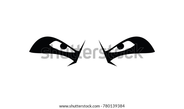 Set Funny Tribal Evil Eyes Dark Stock Vector (Royalty Free) 780139384 ...