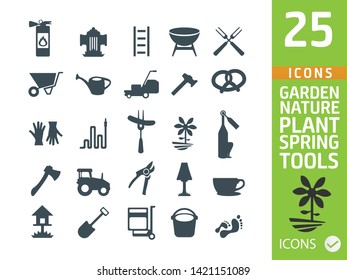 Set Garden Icons Vector Stock Vector (Royalty Free) 1421151089 ...