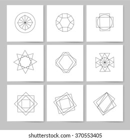 Circle Geometric Vector Icon Ornament Stock Vector (Royalty Free) 753596986