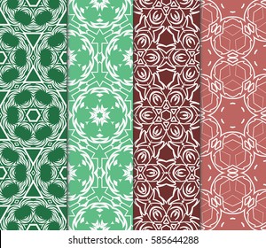 Indian Brocade Pattern Vector Pattern Set Stock Vector (Royalty Free ...