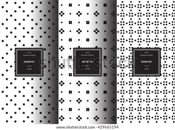 Set Geometric Patterns Background Stickers Logos Stock Vector (royalty