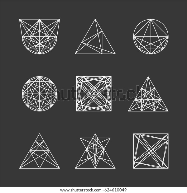 Set Geometric Shapes Can Be Used Stock Vector (Royalty Free) 624610049 ...