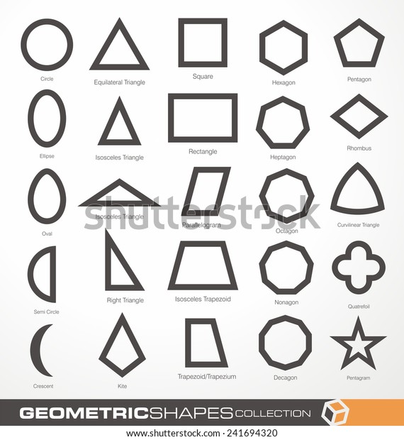 Set Geometric Shapes Education Science Theme Stock Vector (Royalty Free ...