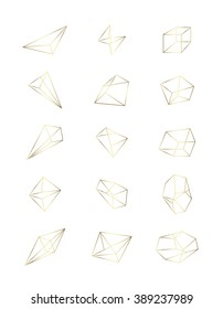 Set Geometric Shapes Perspective Line Design Stock Vector Royalty Free