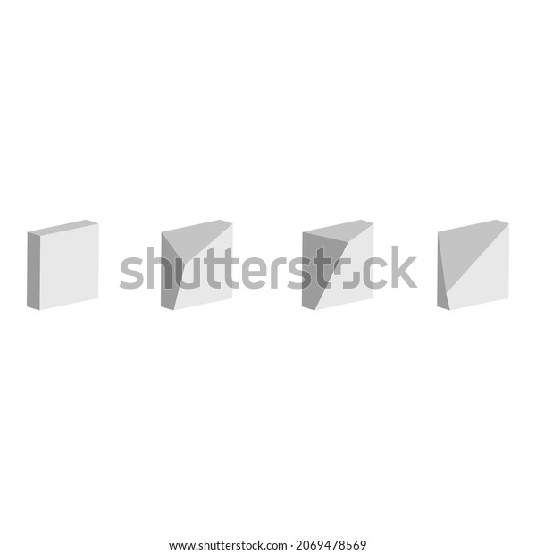 Set Geometric Shapes Platonic Solids Vector Stock Vector (Royalty Free ...