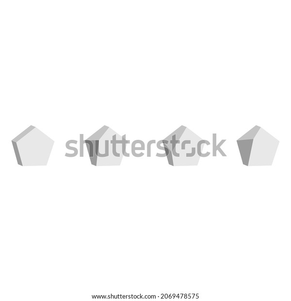 Set Geometric Shapes Platonic Solids Vector Stock Vector (Royalty Free ...