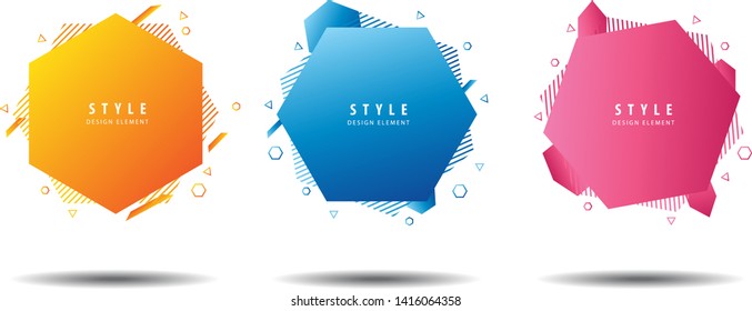 Set Geometric Shapes Template Stock Vector (Royalty Free) 1416064358 ...
