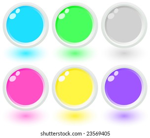 Set Glass Buttons Stock Vector (Royalty Free) 23569405 | Shutterstock