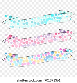Set Glass Ribbon Vector Stock Vector (Royalty Free) 701871361 ...