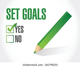 Set Goals Check Mark Sign Concept Stock Vector (Royalty Free) 265790255 ...