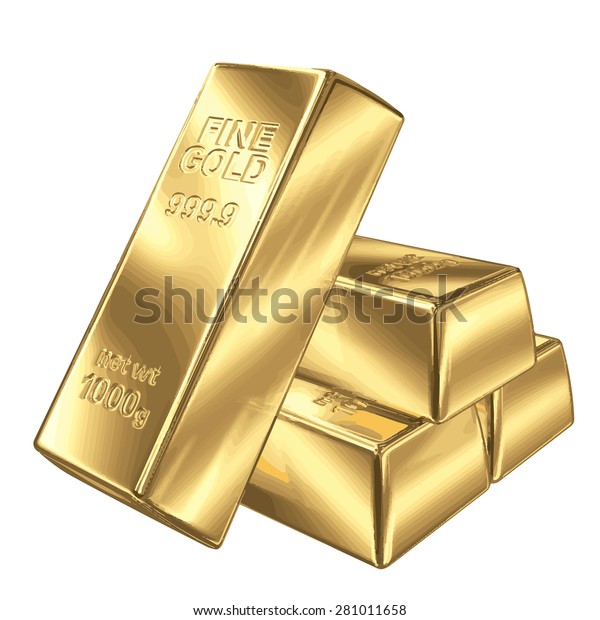 Set Gold Bars Vector Illustration Eps Stock Vector (Royalty Free ...
