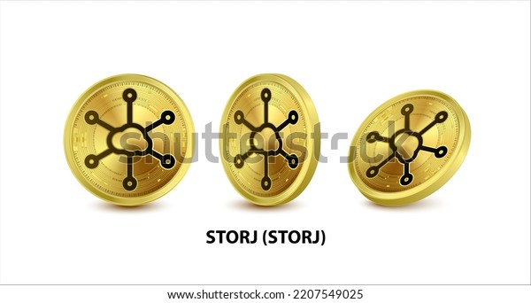 Set Gold Coin Storj Storj Vector Stock Vector (Royalty Free) 2207549025 ...