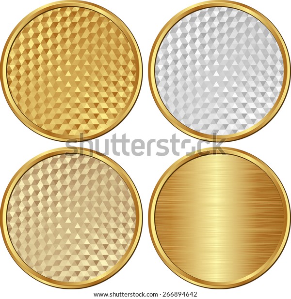 Set Golden Round Banners: เวกเตอร์สต็อก (ปลอดค่าลิขสิทธิ์) 266894642 ...
