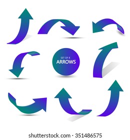 Set Gradient Arrows Stickers Stock Vector (Royalty Free) 351486575 ...