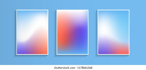 Set Gradient Posters Vector Template Eps10: เวกเตอร์สต็อก (ปลอดค่า ...