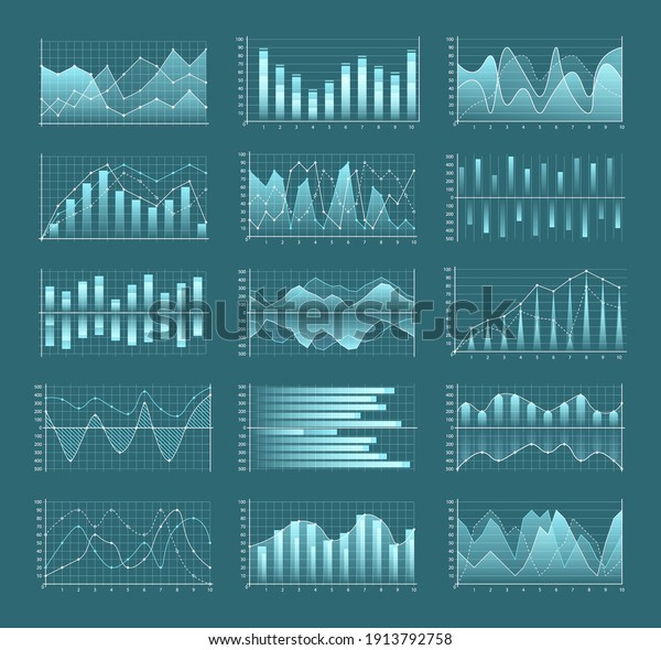 Set Graphs Charts Infographic Icons Including Stock Vector (Royalty ...