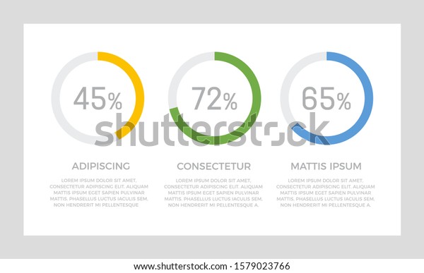 Set Green Blue Orange Elements Infographic Stock Vector (Royalty Free ...