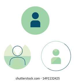 Set Green Contacts Logo Vector Representing Stock Vector (Royalty Free ...
