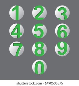 Green 3d Numbers On White Background Stock Illustration 338741315