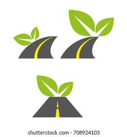 Set Green Road Icons Stock Vector (Royalty Free) 708924103 | Shutterstock