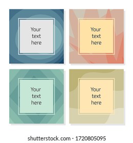 Set Greeting Card Invitation Card Soft Stock Vector (Royalty Free ...