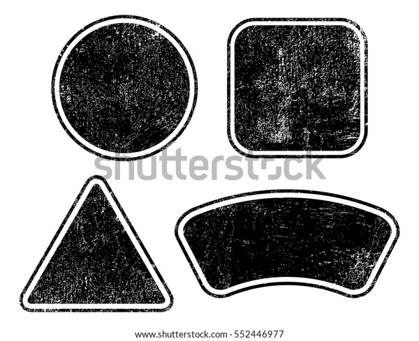 Set Grunge Badge Labels Grunge Texture Stock Vector (Royalty Free ...