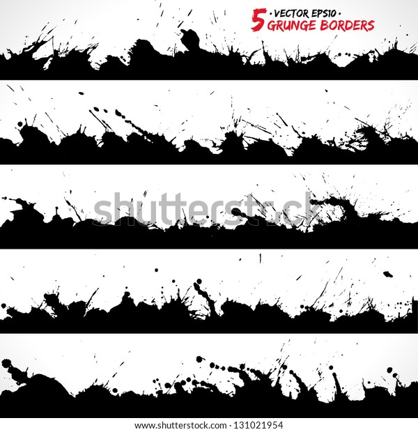 Set Grunge Borders Grunge Background Grunge Stock Vector (Royalty Free ...
