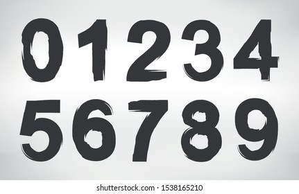 Set Grunge Numbers Dirty Numbers Stock Vector (Royalty Free) 1538165210 ...