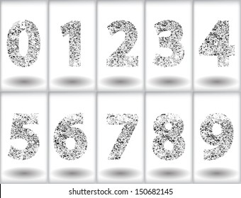 Set Grunge Numbers Vector Illustration Stock Vector (Royalty Free ...