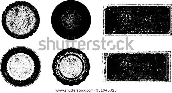 Set Grunge Rubber Stamp Distressed Texture Stock Vector (Royalty Free ...