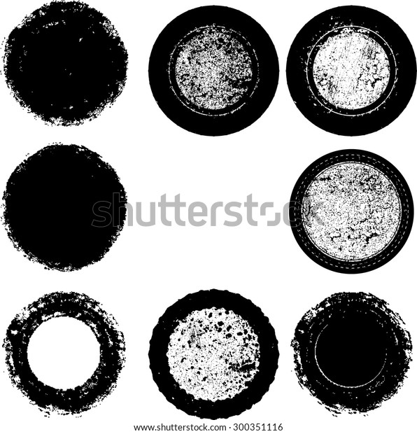 Set Grunge Rubber Texture Stamp Stock Vector (Royalty Free) 300351116
