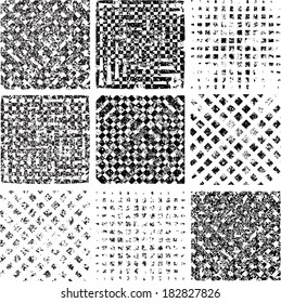 Pixel Fade Pattern Square Halftone Set Stock Vector (Royalty Free ...