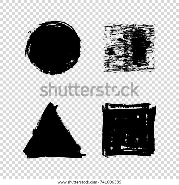 Set Grunge Vector Shapes Dirty Artistic Stock Vector (Royalty Free ...