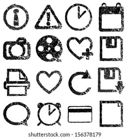 Set Grunge Web Icons Stock Vector (Royalty Free) 156378179 | Shutterstock