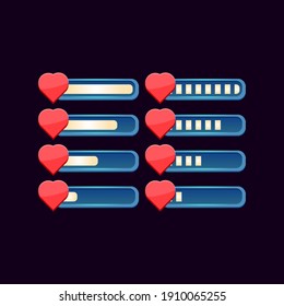 Set Gui Fantasy Progress Health Bar Stock Vector (Royalty Free ...