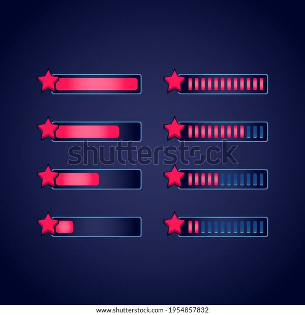Set Gui Fantasy Rpg Star Progress Stock Vector (Royalty Free ...
