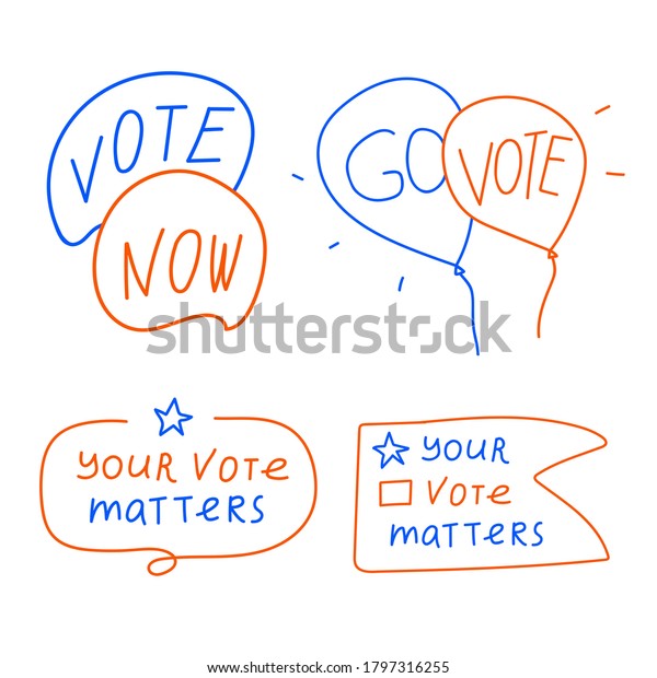 Set Hand Drawn Badges Words Go Stock Vector (Royalty Free) 1797316255 ...