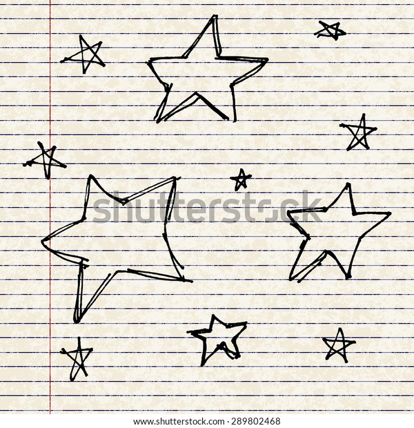 Set Hand Drawn Cartoon Style Stars Stock Vector (Royalty Free ...