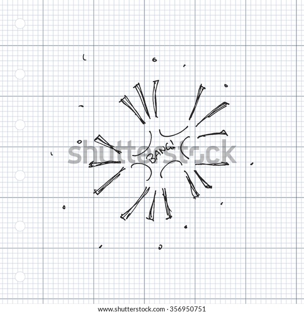 Set Hand Drawn Cartoon Style Fireworks Stock Vector (Royalty Free ...
