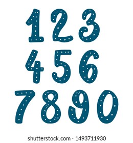 Set Hand Drawn Digits Design Element Stock Vector (Royalty Free ...