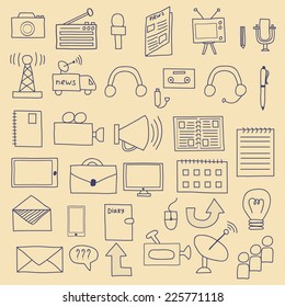 Set Hand Drawn Elements Journalism Infographic Stock Vector (Royalty Free) 225771118 | Shutterstock
