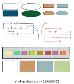 Set Hand Drawn Graphic Signs Stock Vector (Royalty Free) 199658762 ...