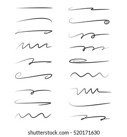 Set Signatures Doodle Image Isolated On Stock Vector (Royalty Free ...