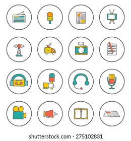 Vector Illustration News Journalism Elements Contains Stock Vector ...