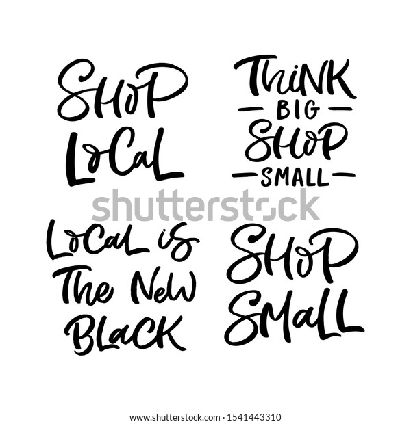 Set Hand Drawn Lettering Quotes About Stock Vector (Royalty Free ...