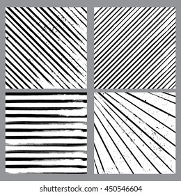 Set Hand Drawn Lines Background Vector Stock Vector (Royalty Free ...
