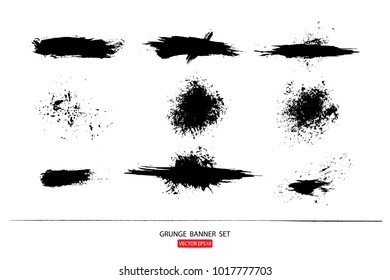 Set Hand Drawn Painted Scratched Vector Stock Vector (Royalty Free ...