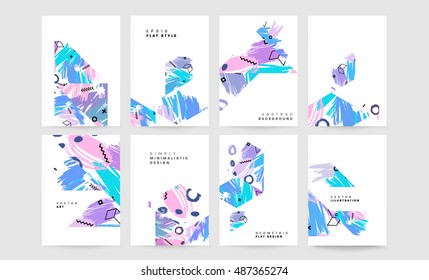 Set Hand Drawn Universal Cards Design: เวกเตอร์สต็อก (ปลอดค่าลิขสิทธิ์ ...